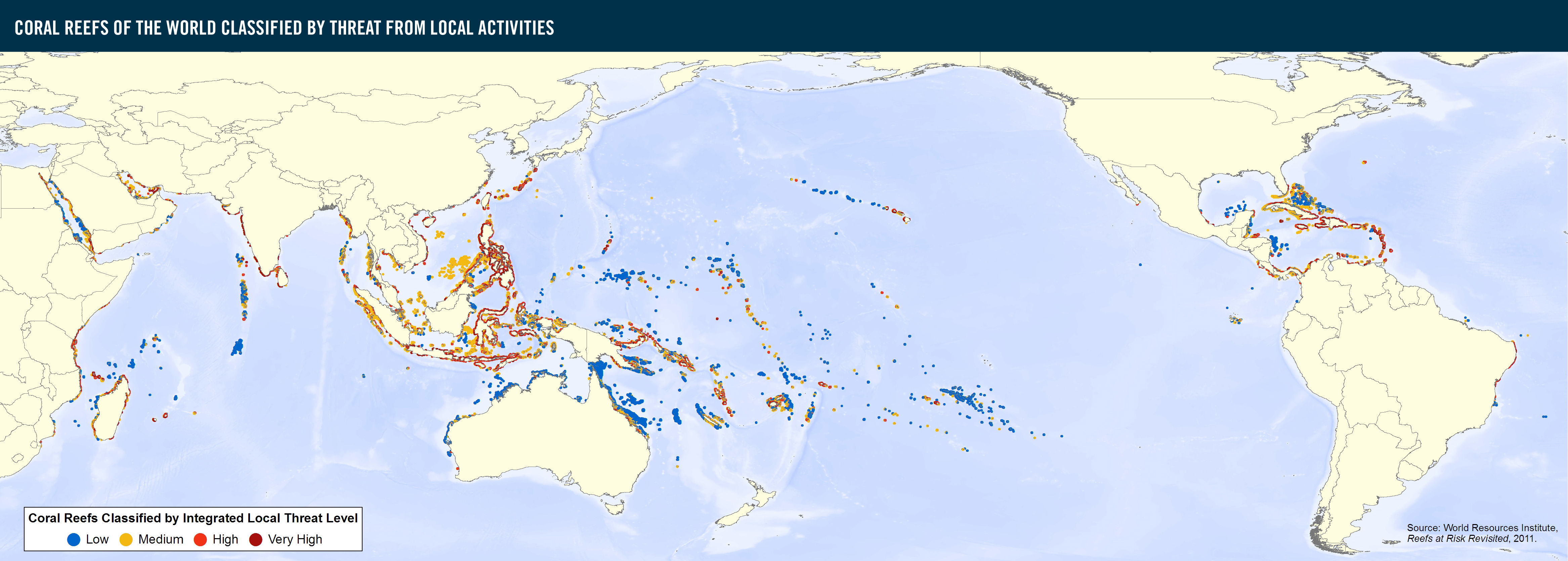 Coral Reefs Of The World Map - United States Map